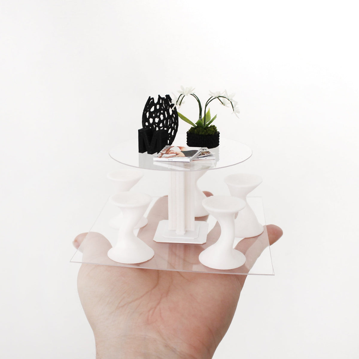 Miniature High-rise Dining Table Set – Luxe Miniatures by Phillip Nuveen